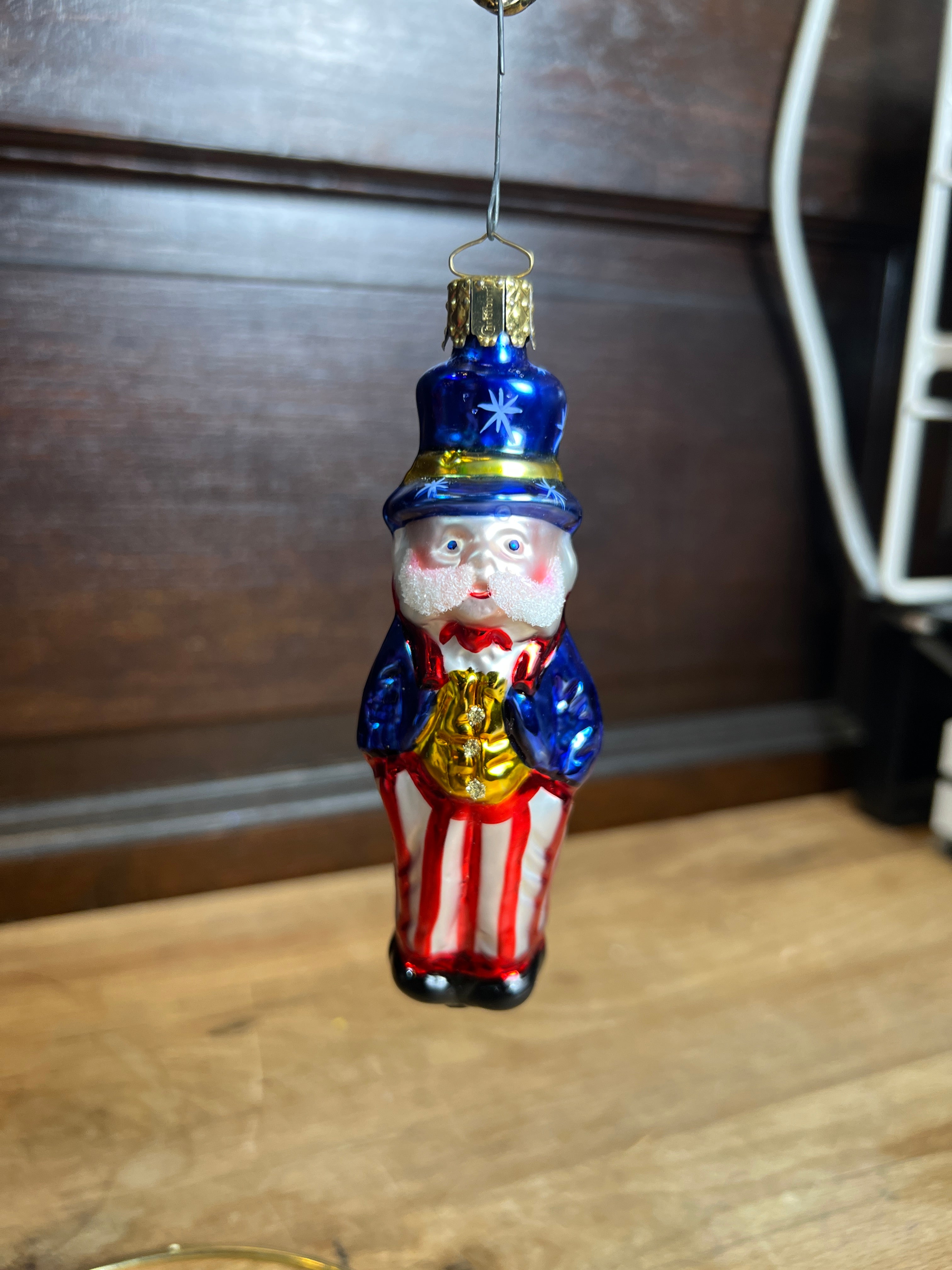 Glass Ornament - West German Uncle Sam – Emma Jeans