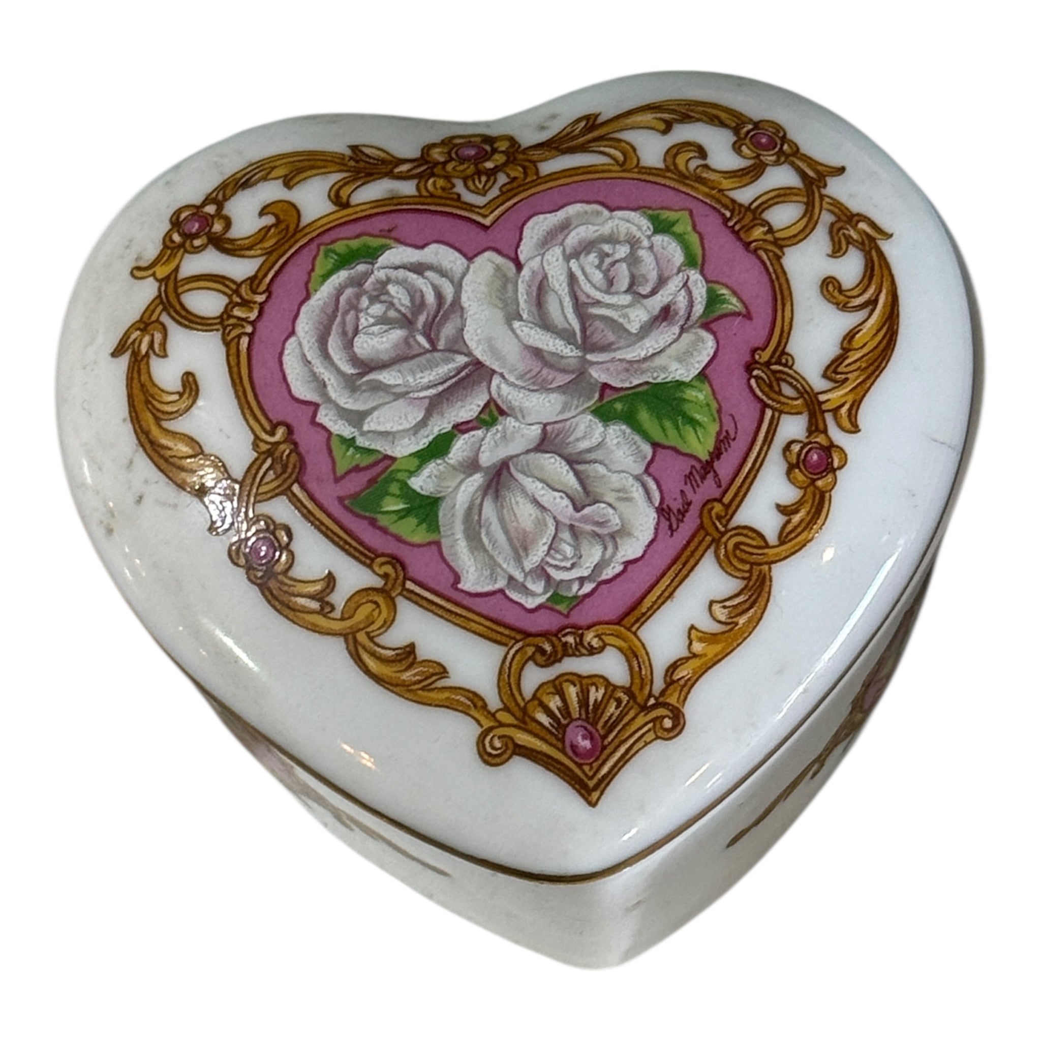 Porcelain 1990 Heritage House Limited Music Box Gail Magram Love is a ...