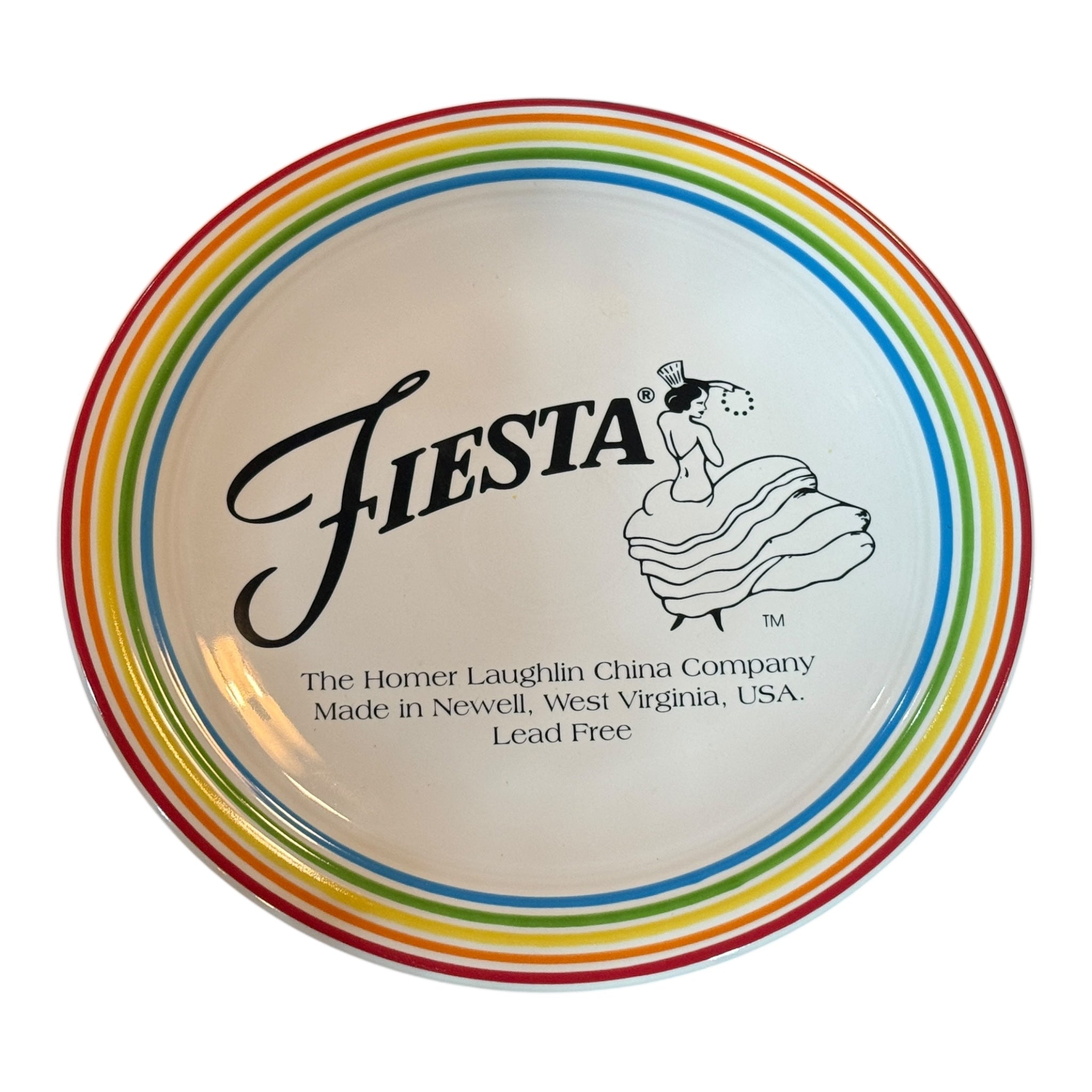 Fiesta Fiestaware Rainbow Rim Dancing Lady Chop Plate – Emma Jeans