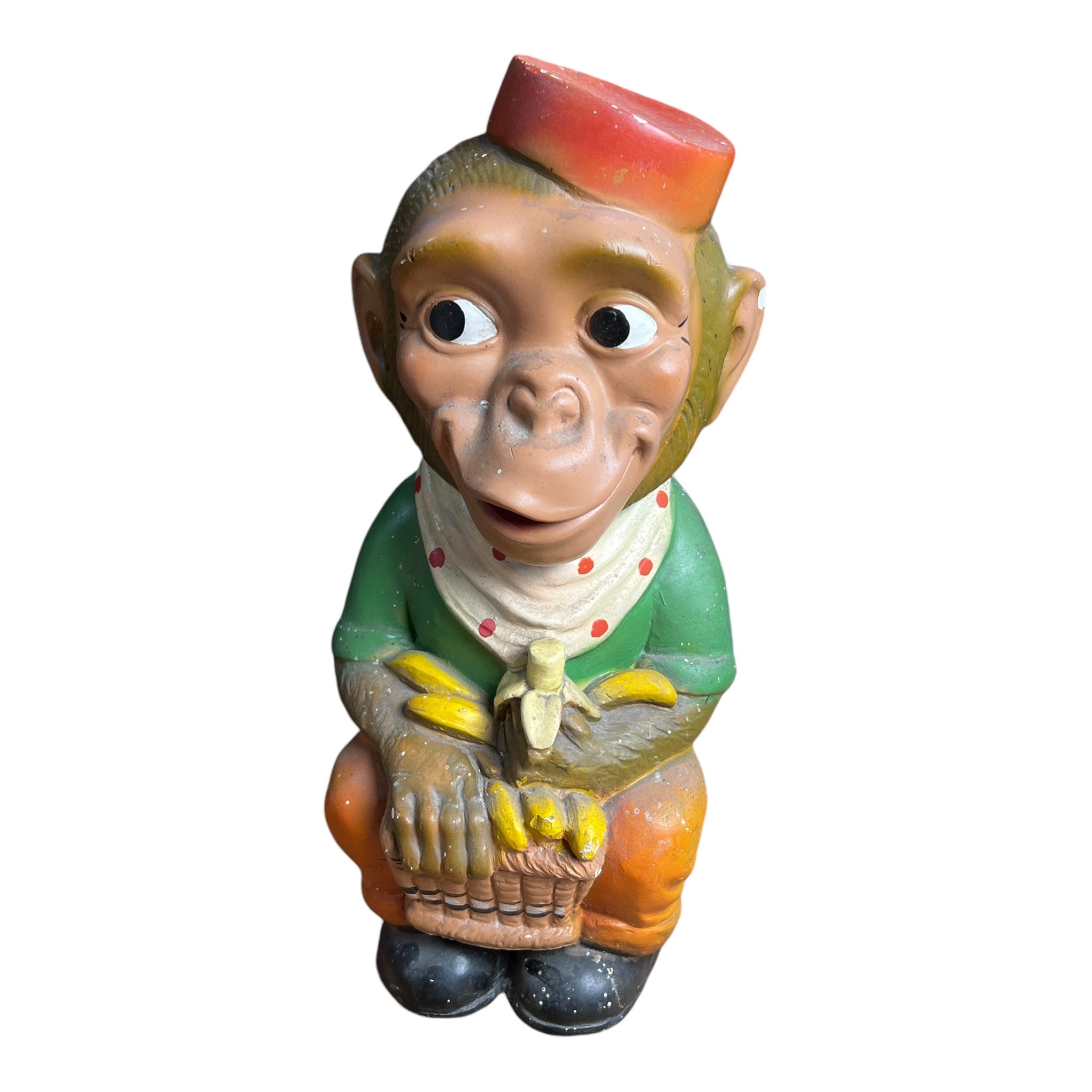 Vintage Chalkware Monkey Coin Bank. Duquesne Statuary Co Pittsburgh PA ...