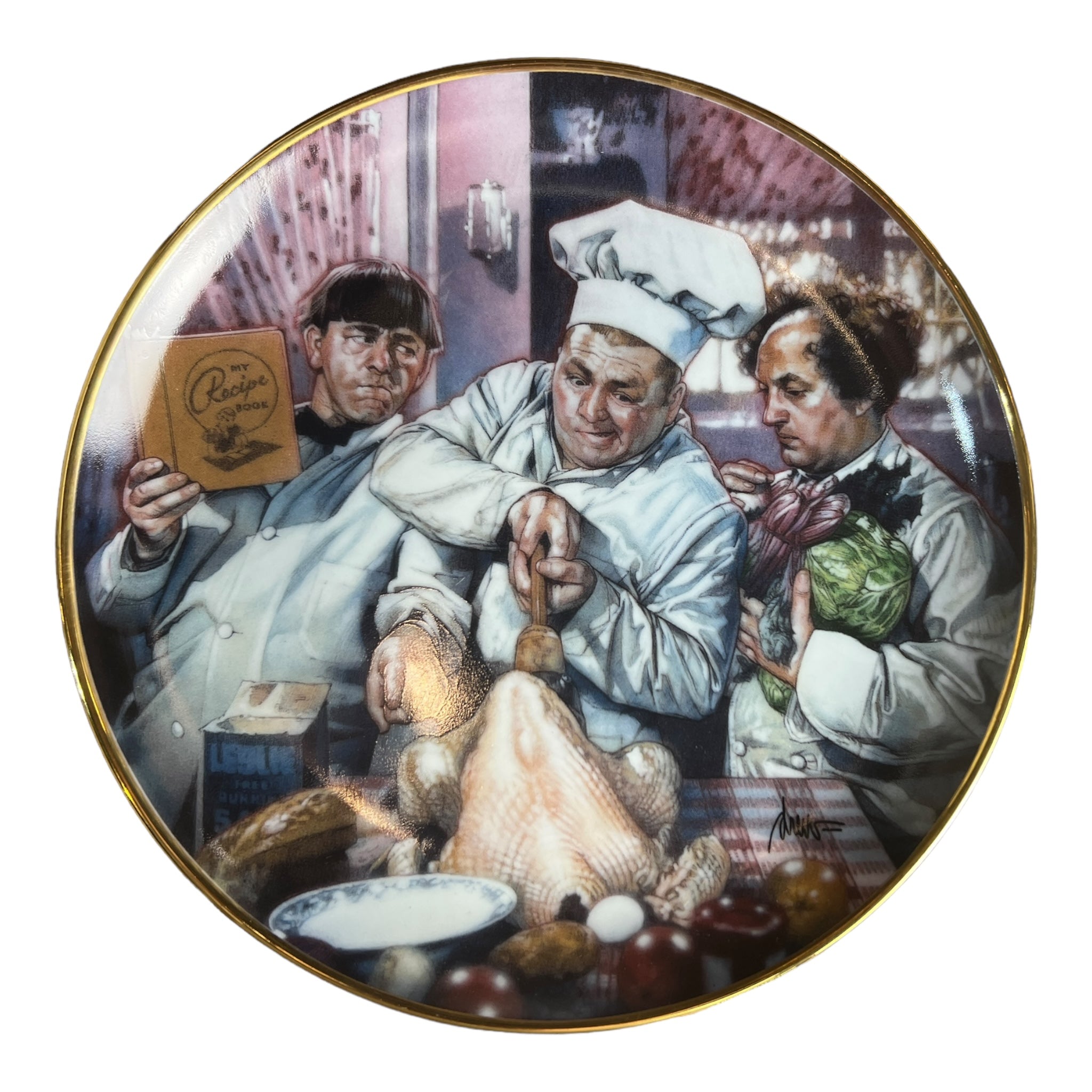 Decorative Plate - 3 Stooges The Cooking Lesson – Emma Jeans